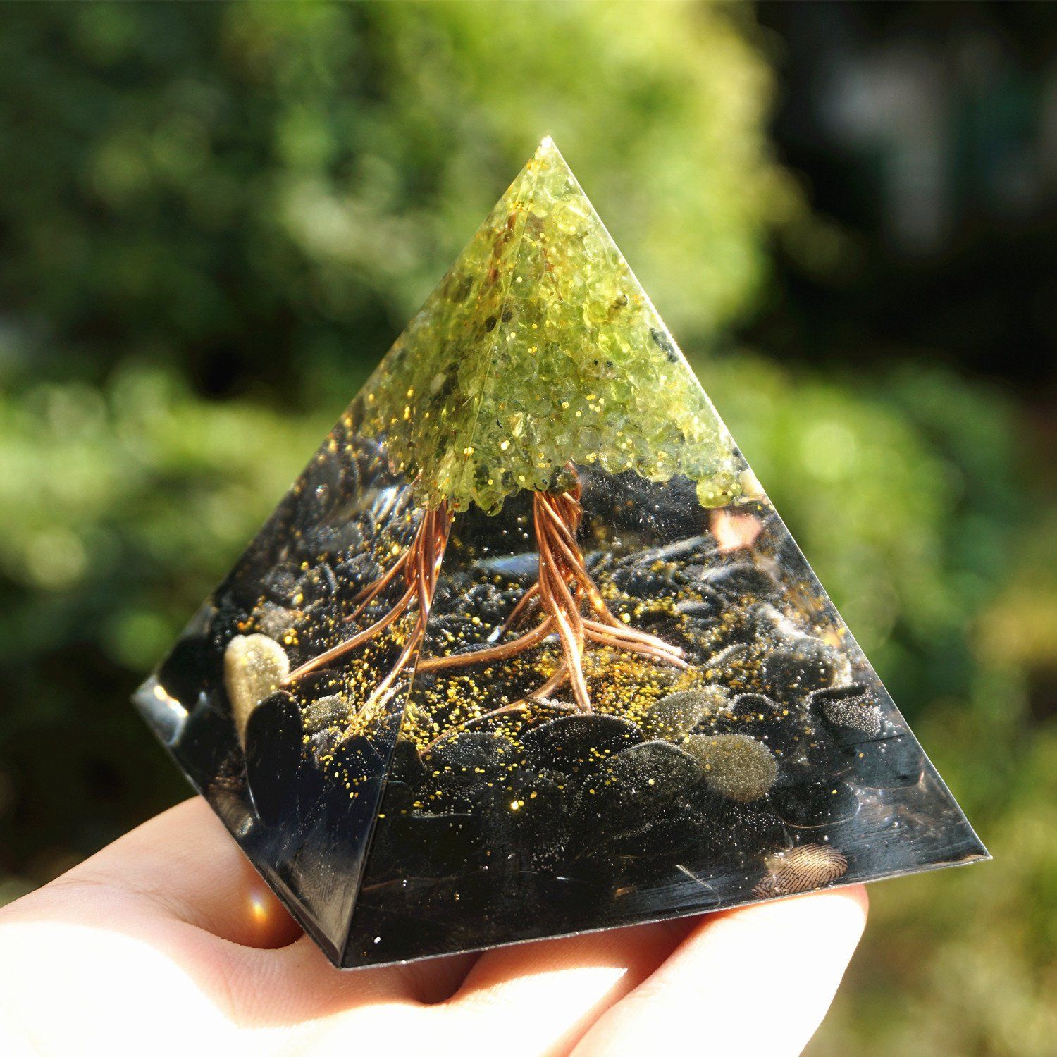 49-Handmade Peridot Tree of Life ORGONITE 'GOOD HEALTH' Pyramid ...