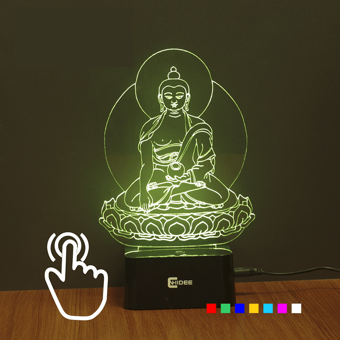 Relaxing Buddha LED Lamp-Touch Changeable 7 Colors! – zenheavens